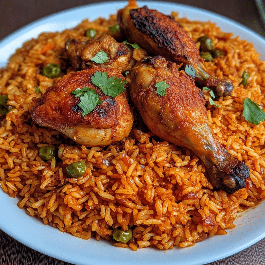 Jollof Rice with Chicken - Yummy Wonders